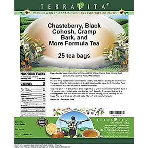 Chasteberry, Black Cohosh, Cramp Bark, and More Formula Tea (25 tea bags, ZIN: 516754)