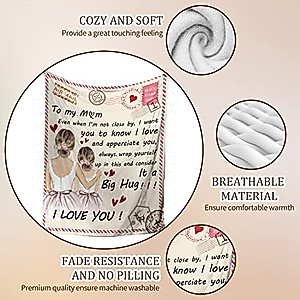 Mothters Day Gifts - Gifts for Mom Blanket, Mom Gifts Soft Throw Blanket Gifts for Mom from Daughter, Birthday Gifts for Mom Fleece Blanket, 27x152cm from Daughter Blanket