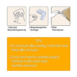 Clear Corner Guards(12 Pack),Table Corner Protectors,Clear Edge Bumpers,High Resistant Adhesive Gel,Corner Protector for Baby,Kids,Furniture,Cabinet,Glass,Coffee Table,ect.