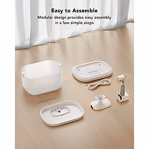 PETLIBRO Cat Water Fountain with Wireless Pump, 2.5L/84oz Dockstream Automatic Pet Water Fountain, Easy to Clean & Assemble, BPA-Free Cat Fountain Water Bowl, Dog Water Dispenser with Two Flow Modes