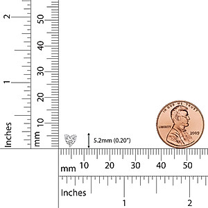 1/4 Ctw Natural Diamond Stud Earrings set in 925 Sterling Silver (HEART)