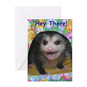 CafePress Possum/Opossum Birthday Card Folded Greeting Card Matte