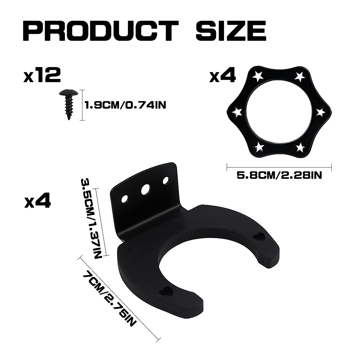 LNQ LUNIQI 4 Sets Microphone Holders Wall- Mounted Microphone Stand Black Wireless Microphone Hanging Microphone Accessories for KTV Home