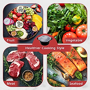 Professional Small Micro Cookware 1 Quart, Microwave Steamer for Vegetables, Microwave Cooker - BPA Free, Dishwasher Safe