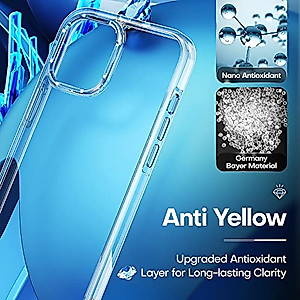 TAURI 5-in-1 Designed for iPhone 12 Pro Max Case, [Non-Yellowing] with 2 Screen Protectors + 2 Camera Lens Protectors, Shockproof Slim Phone Case 6.7 Inch, Drop Protection, Clear