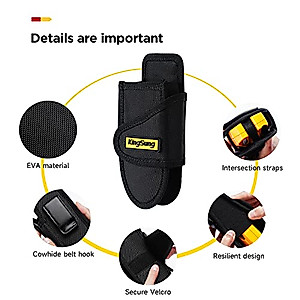 KingSung Sturdy Fabric Tool Holster For FlukeT5-1000/T5-600/T6-1000/T6-600, Continuity and Current Tester meter Case with Belt Loop, Multipurpose Tool Belt Bag, Can Use Without Belt,T5/ T6 Pouch