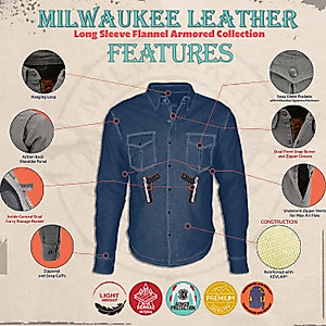 Milwaukee Performance Men's Denim Biker Shirt With Aramid (Black, XXX-Large), 0 Pack