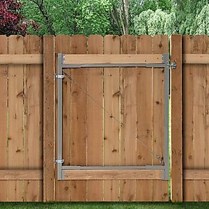 Adjust-A-Gate Steel Frame Anti Sag Impervious to Fade & Rust Adjustable Gate Building Kit with Patented Truss Cable System & Telescoping Bars, 2 Pack