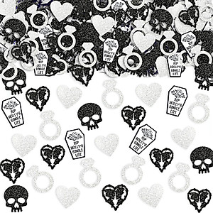 200Pcs Bride or Die Confetti Bride or Die Bachelorette Party Decorations Rip Single Life Confetti for Till Death Do Us Party Bachelorette Decorations Glitter Paper Confetti Decor