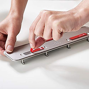 Joseph Joseph DoorStore Elevate Silicone Kitchen Utensil Set with Hanging Rack 3M Adhesive Wall and Cabinet Door Mount, 4-piece, Opal