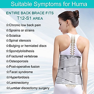 TANDCF Back Support,Entire Back Brace, Lumbar Support Belt for Women & Men, Adjustable Waist Trainer Belt for entire Back Pain Relief, Keeps Your Spine Straight and Safe(XL)