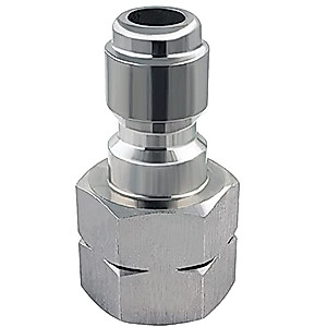 Ultimate Washer UW16-PWCD05 1/4-Inch Stainless Steel Quick Connect Pressure Washer Adapter Set, Max Pressure 5000 PSI Rating