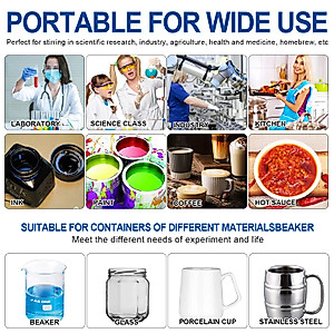 Xin Tester 5000ml Magnetic Stirrer, Stainless Steel Magnetic Mixer with Stir Bar, Magnetic Stir Plate for Sauces/Yeast Starters/Paint/Ink (No Heating) Max Stirring Rate: 2200RPM