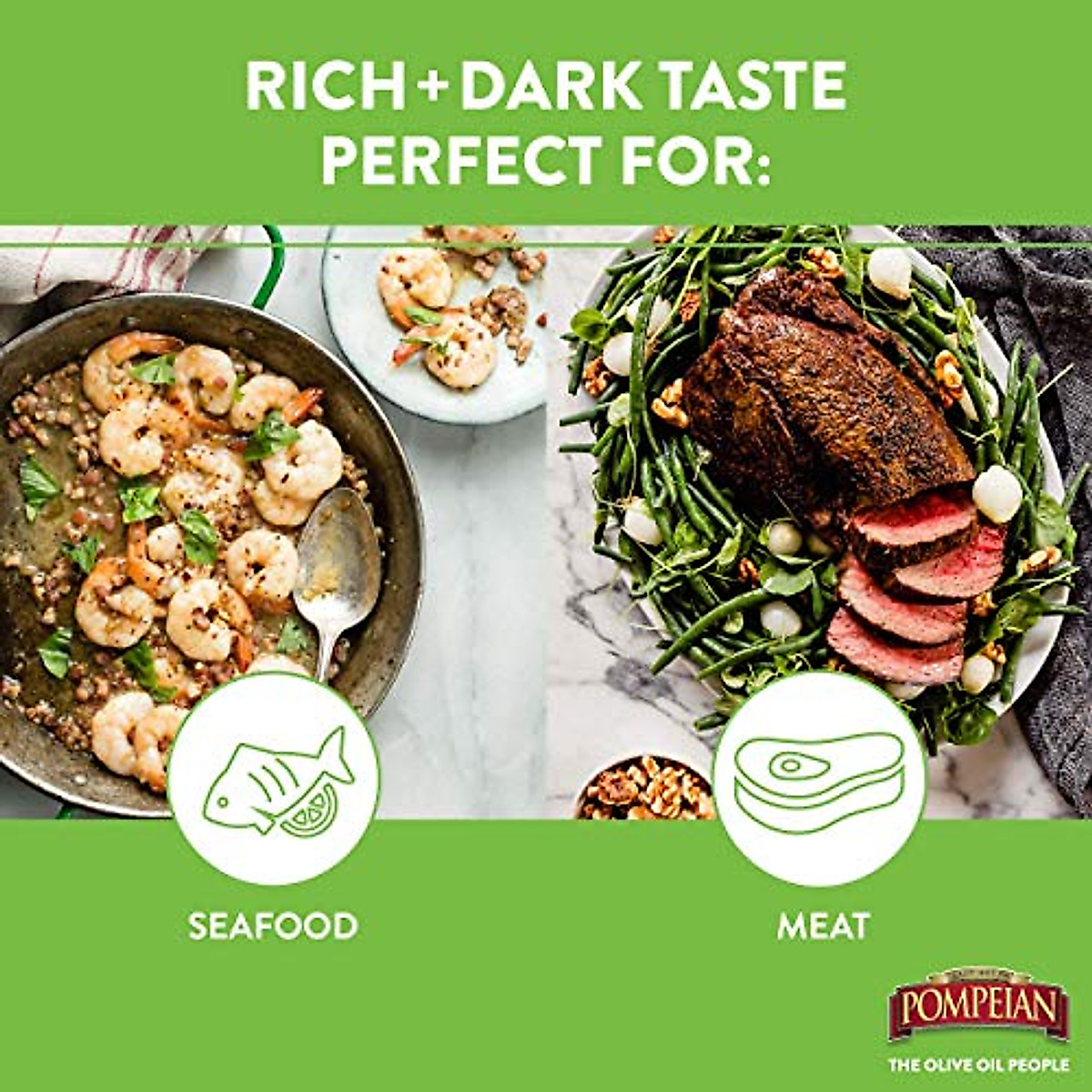 Pompeian Gourmet Balsamic Vinegar, Perfect for Salad Dressings, Sauces, Seafood & Meat Dishes, Naturally Gluten Free, 16 FL. OZ.