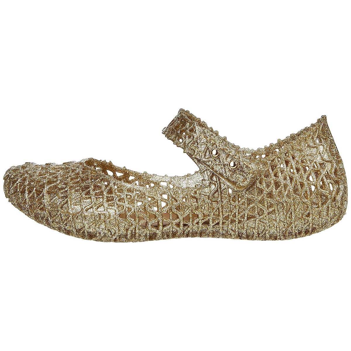 mini melissa® Campana Papel BB Toddler Shoes – Synthetic Construction – Cushioned Footbed – Round Toe Gold 10 Toddler M