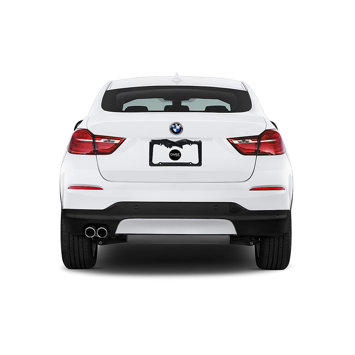 DMSE American Eagle Eagles Bird Universal Metal License Plate Frame Cool Decorative Design for Any Vehicle (Black)