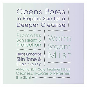 True Glow by Conair Gentle Mist Moisturizing Facial Steamer with Cleansing Brush