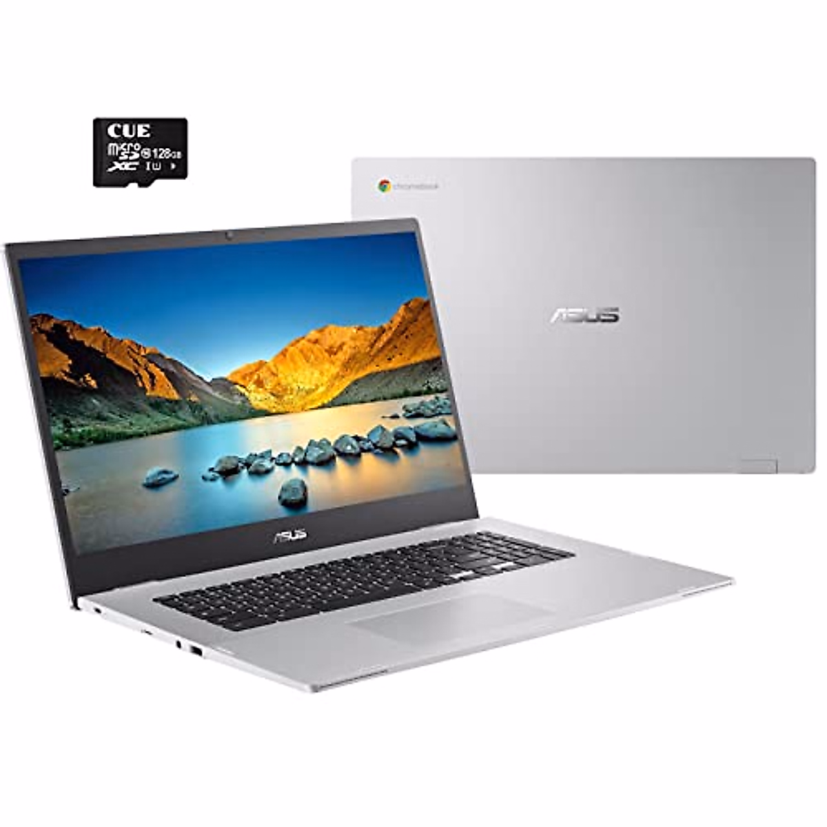 ASUS 17 Chromebook 17.3 Inch FHD Laptop 2023 Newest, Intel Celeron N4500 Up to 2.8Ghz, 4GBRAM, 192GB Storage, USB C, Wifi6, Bluetooth, 17hours Battery Life, Chrome OS