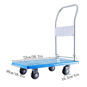 Generic Carts,Platform Trucks,Home Hand Trolley Warehouse Office Garden Garage Workshop Folding Truck Heavy Duty Flat Bed Transport Cart/a