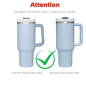 Snack Ring for Stanley Cup 40 oz with Handle, Snack Container for Stanley Tumbler 40 oz, 3 Compartment Reusable Snack Platters for Stanley Quencher Adventure