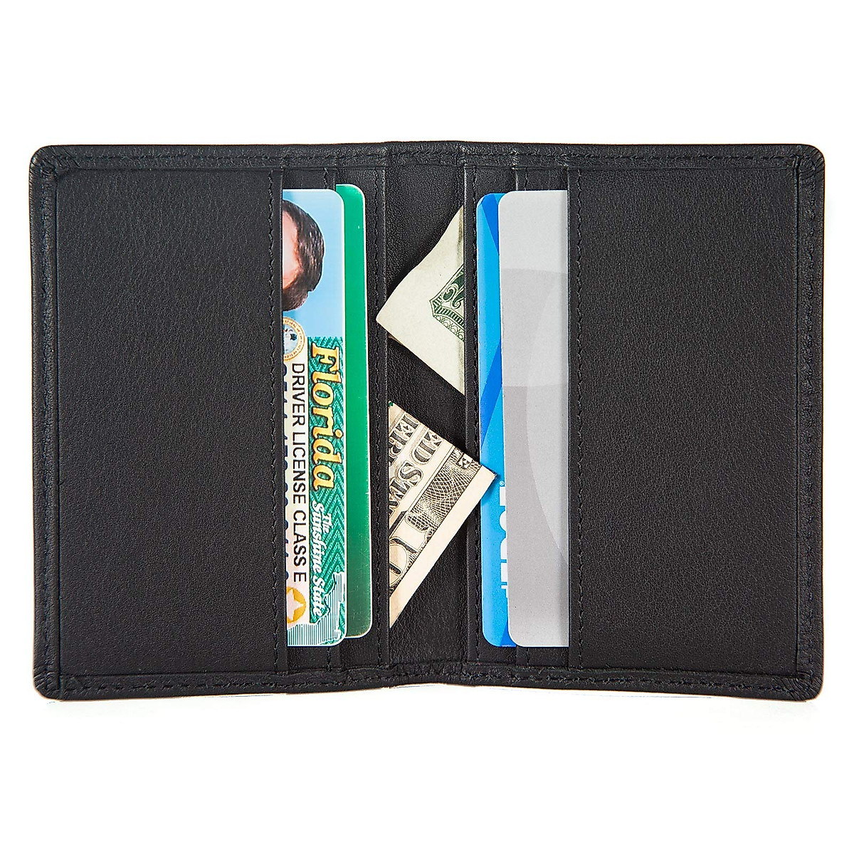 RFID Slim Bifold Wallet Card Holder - Minimalist Front Pocket Wallet for Men