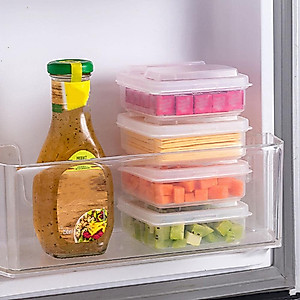 Elvaesther Cheese Container for Refrigerator, 2pcs Food Storage Cheese Box, Flip-top Butter Block Cheese Slice Storage Box, Fruit Vegetable Fresh-Keeping Organizer Containers with Lid Transparent