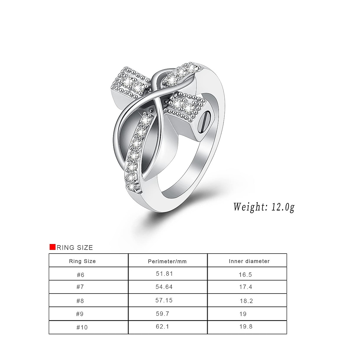 memorial jewelry Diamond Cross Ring Hold Loved Ones Ashes Cremation Urn Ring for Women Man Finger Ring