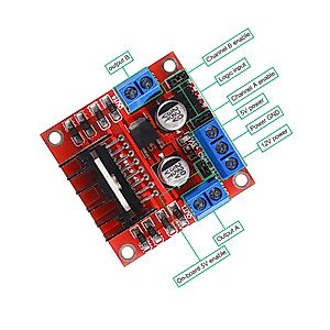 6PCS L298N Motor Driver Board Module DC Stepper Motor Controller Dual H-Bridge for Smart Car Robot Power