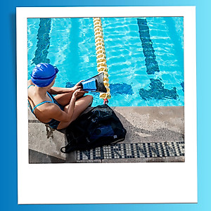 Sporti Mesh Bag with Zipper Pocket - Blue