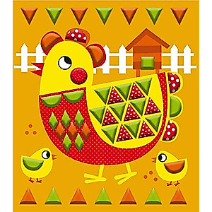 Janod Crafts – No Mess No Glue Foam My First 3D Animal Sticker Mosaic Picture Kit – Creative, Imaginative, Inventive, and Developmental Play - STEAM Approach to Learning – Ages 3-8+