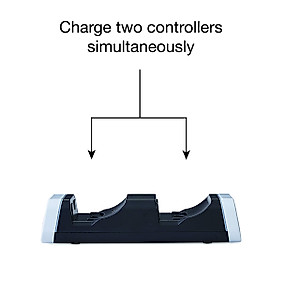 Verbatim PS5 Dual Controller Charging Station for use with Playstation 5 DualSense Wireless Controllers - Charging Dock LED Indicators Over-Charge Protection 6ft Charging Cable