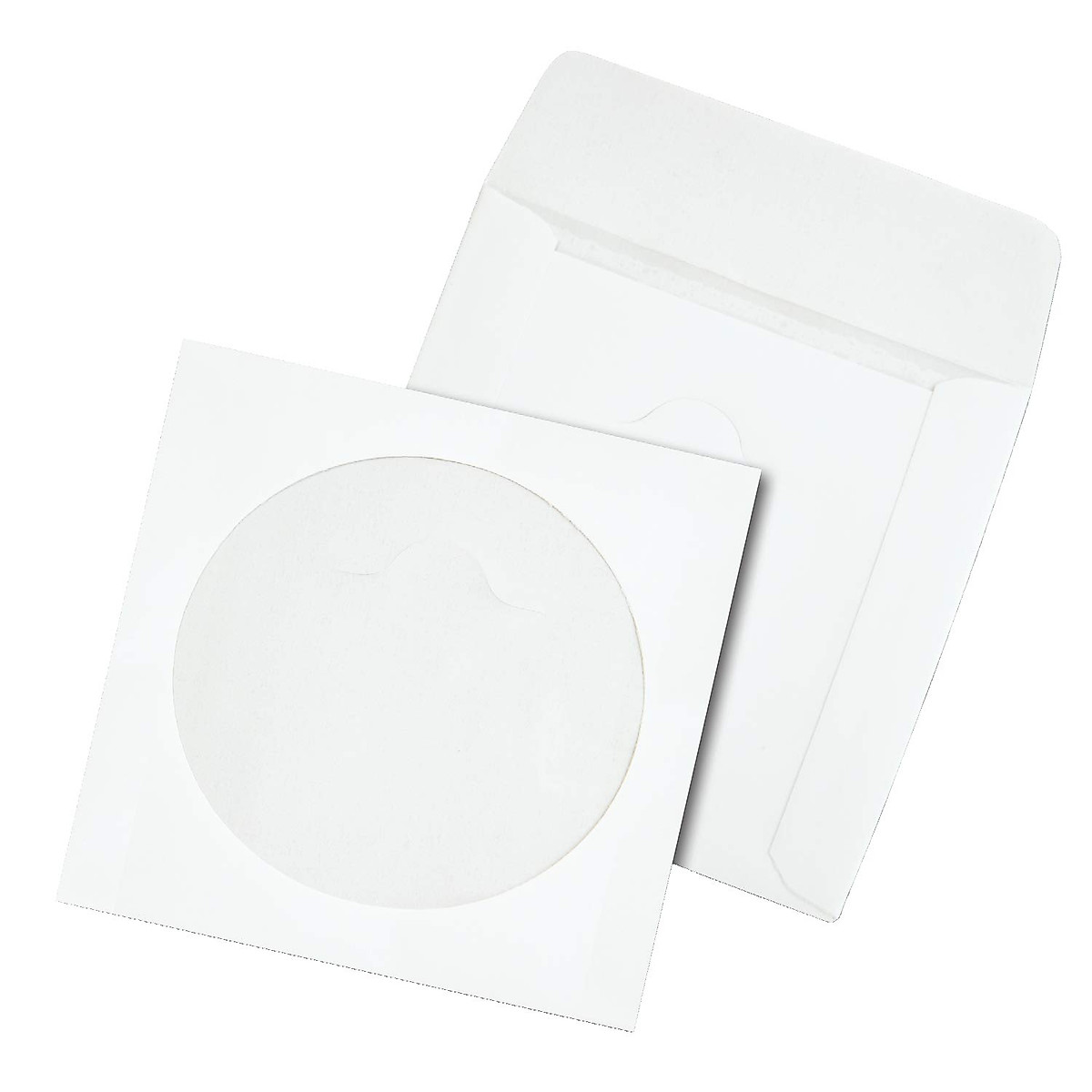 Quality Park Tech-No-Tear CD/DVD Sleeves, White, Pack Of 100 (77203)