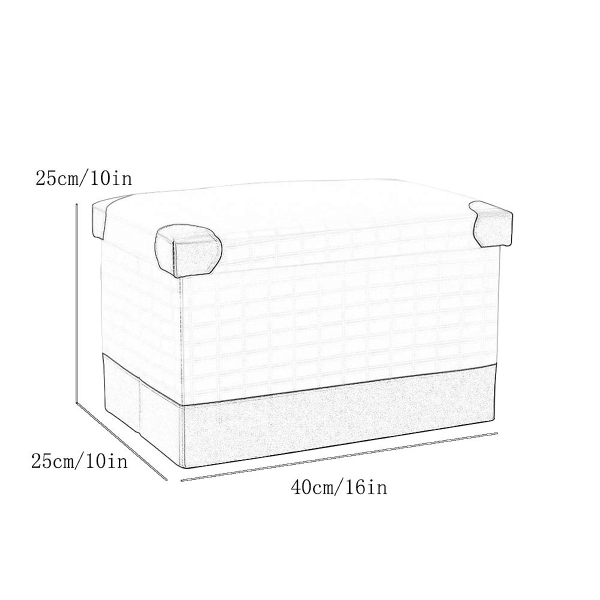 DANADESK Foldable Rectangular Storage Ottoman Footstool, Leather Shoes Bench Storage Bench Chest with Memory Foam seat Footrest Stool -Pink A S