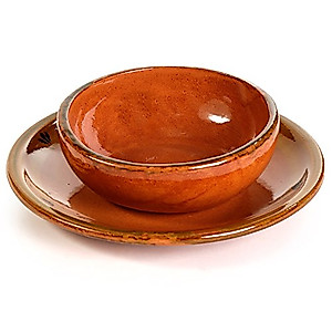 Ancient Cookware, Mexican Clay Soup Bowl, Plain, 20 Ounces