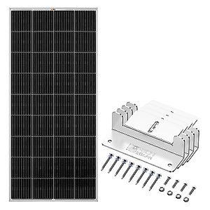 RICH SOLAR 200W Solar Panel+ Mounting Hardware Z Brackets for RV Van DIY Off-Grid System