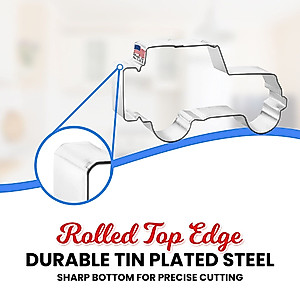 SUV Military Off-Road Vehicle Cookie Cutter 4.25 Inch – Made in the USA – Foose Cookie Cutters Tin Plated Steel - SUV Cookie Mold