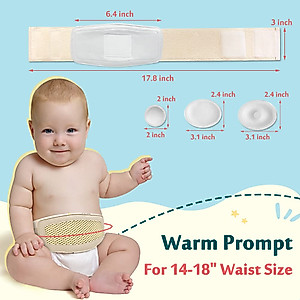 Umbilical Hernia Belt Baby Belly Button Band Infant Newborn Belly Support Band Wrap Baby Abdominal Binder Umbilical Truss Cord Adjustable Navel Band - Medium