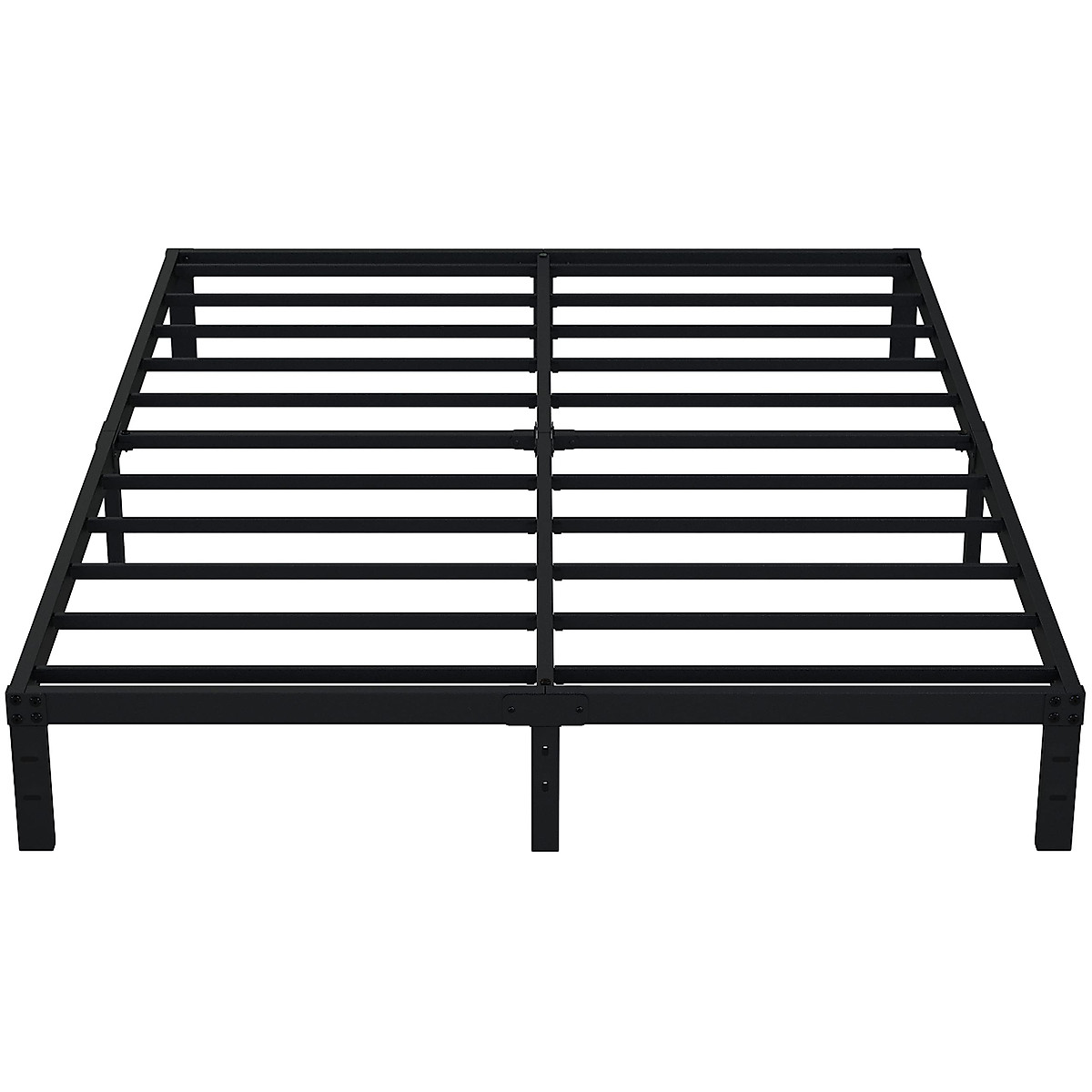EMODA 10 Inch Full Size Bed Frame Heavy Duty Metal Platform No Box Spring Needed, Easy Assembly Noise Free, Black