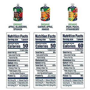 Gerber Organic Baby Food Pouches, 2nd Foods for Sitter, Fruit & Veggie Variety Pack, 3.5 Ounce (Set of 18)