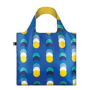 LOQI Geometric 2 Circles Reusable Shopping Bag, Multicolor