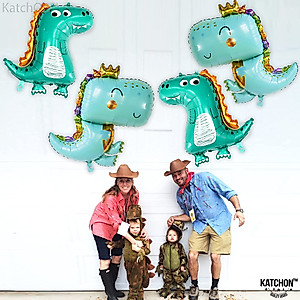 KatchOn, Large Baby Dinosaur Balloon - 35 Inch, Pack of 4 | Dinosaur Birthday Party Supplies | Dino Balloons, Baby Dinosaur Party Decorations | Girl Dinosaur Balloons, Dinosaur Baby Shower Decorations