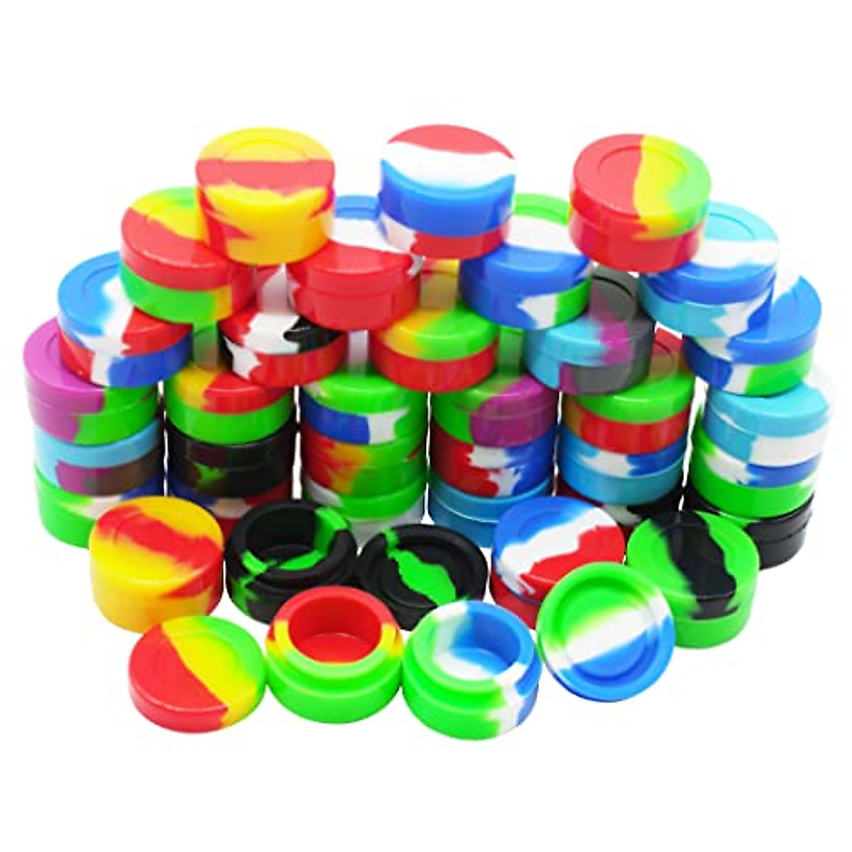 Vitakiwi 7ml Wax Silicone Concentrate Containers Non-stick Oil Jars (20)