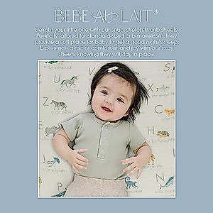Bebe au Lait Oh-So-Soft Muslin Crib Sheet, Soft Muslin Design, Stylish Pattern - Saguaro Cactus