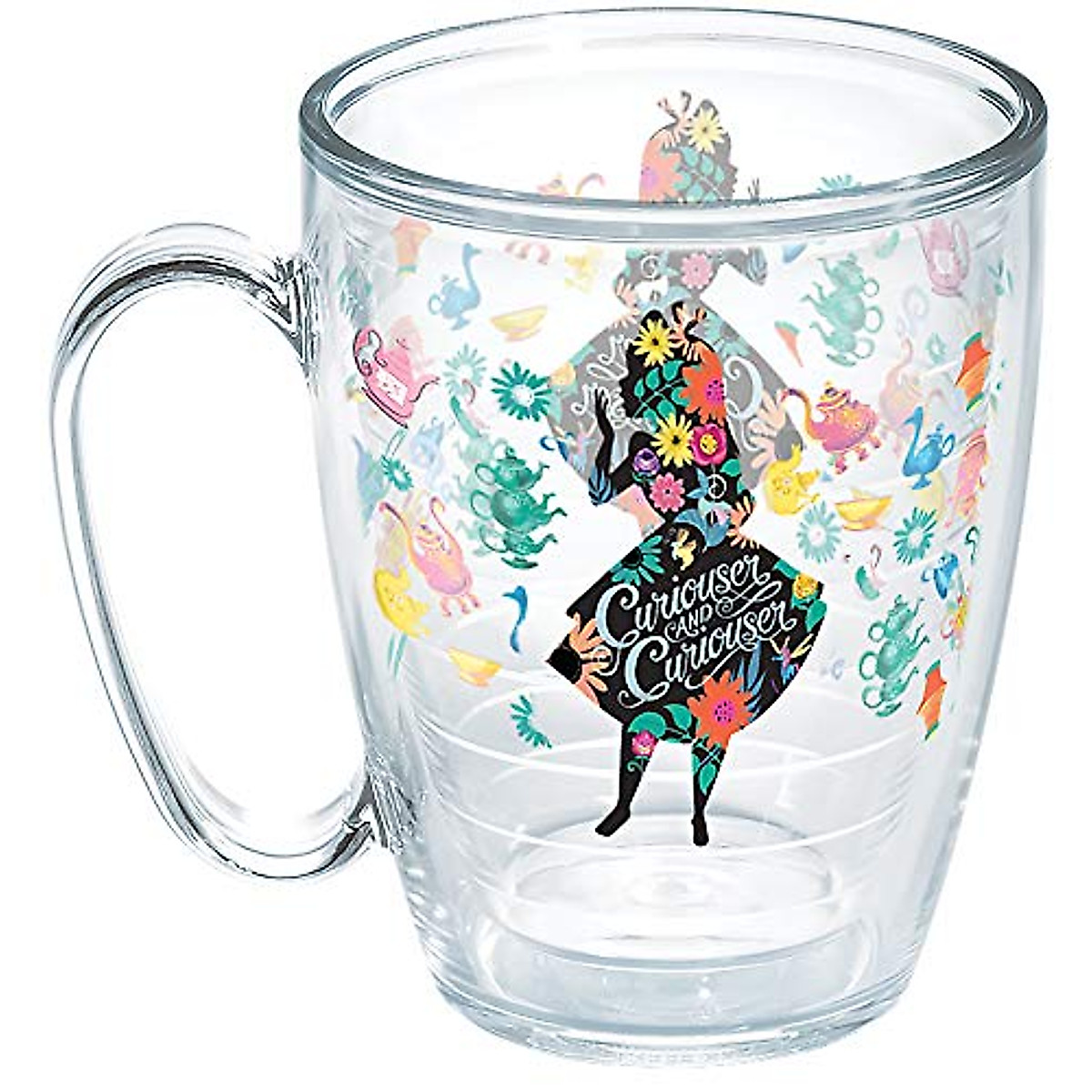 Tervis Disney - Alice In Wonderland Curiouser Insulated Tumbler with Wrap, 16 oz Mug, Clear