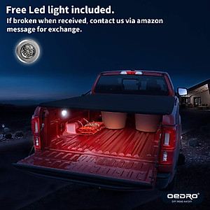 OEDRO Quad Fold Tonneau Cover Soft Four Fold Truck Bed Covers Compatible with 2009-2014 Ford F-150 F150 5.6' Bed