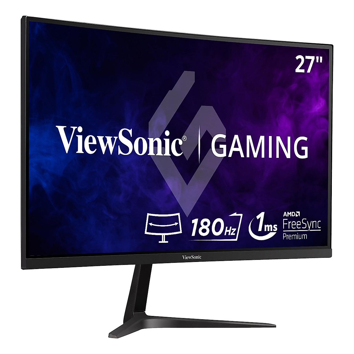 ViewSonic VX2718-2KPC-MHD 27 Inch Curved 1440p 1ms 180Hz Gaming Monitor with FreeSync Premium, Eye Care, HDMI and Display Port