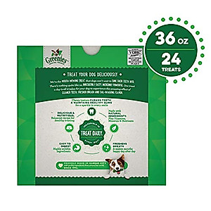 GREENIES Original Large Natural Dog Dental Care Chews Oral Health Dog Treats, 36 oz. Pack (24 Treats)