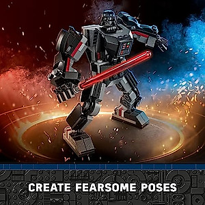 LEGO Star Wars Darth Vader Mech 75368 Buildable Star Wars Action Figure, This Collectible Star Wars Toy for Kids Ages 6 and Up Features an Opening Cockpit, Buildable Lightsaber and 1 Minifigure