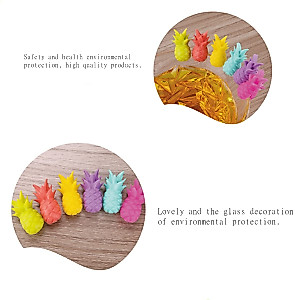Beetoo Pineapple Wine Glass Markers, 14PCS Pineapple Drink Markers, Pineapple Silicone Bottle Stopper Wine Glass Markers for Party Practical and Fashion