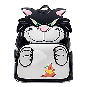 Loungefly X LASR Exclusive Disney Cinderella Lucifer Cosplay Mini Backpack - Fashion Cosplay Disneybound Cute Backpacks, Black